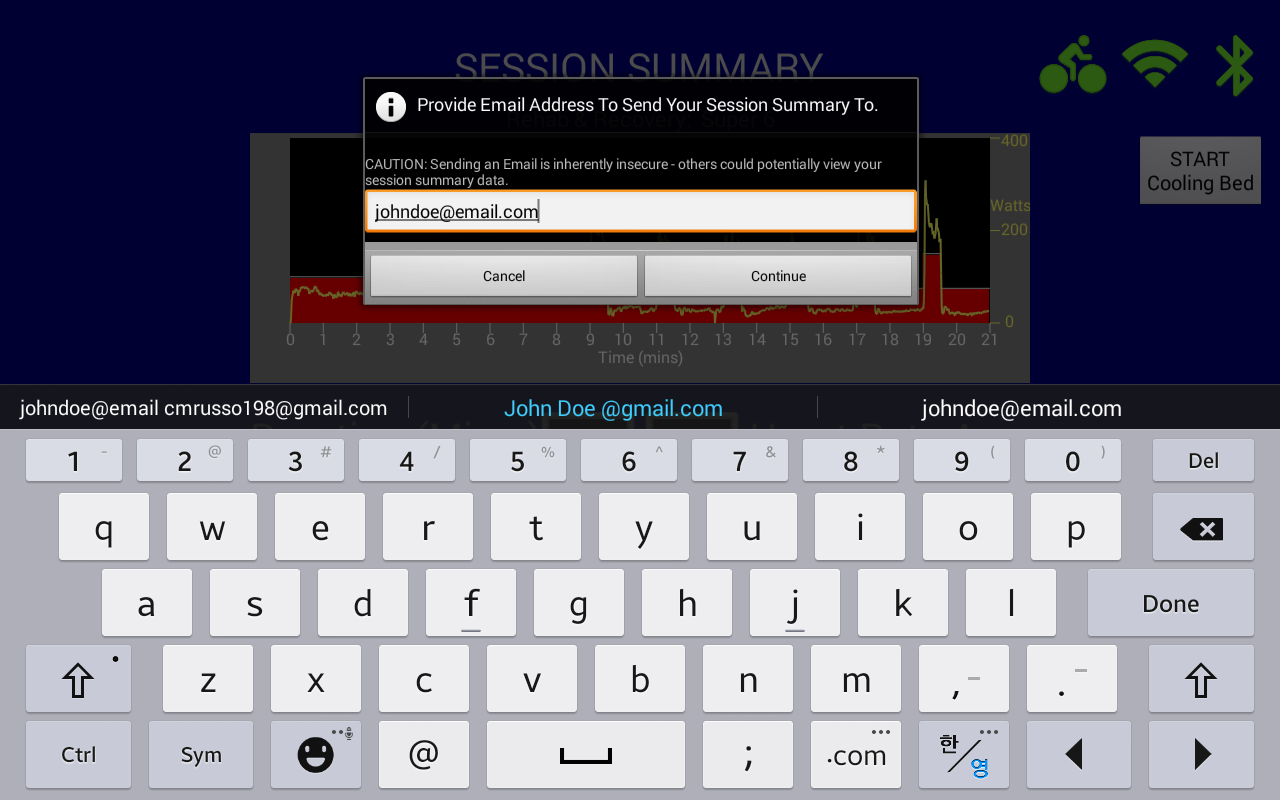 Session Summary Screen – Vasper Systems