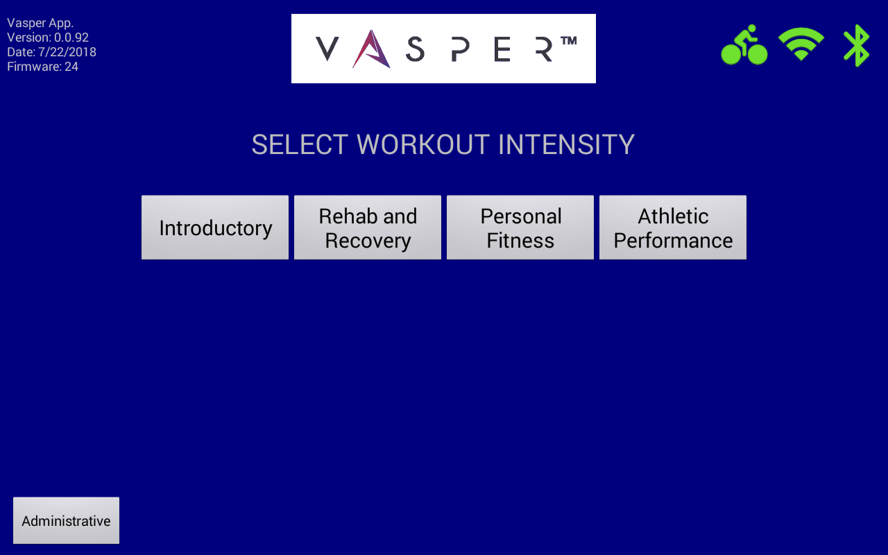Selecting the Program for the first time – Vasper Systems